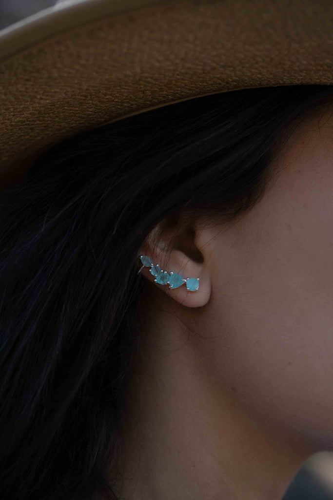 Ear crawler earrings silver store