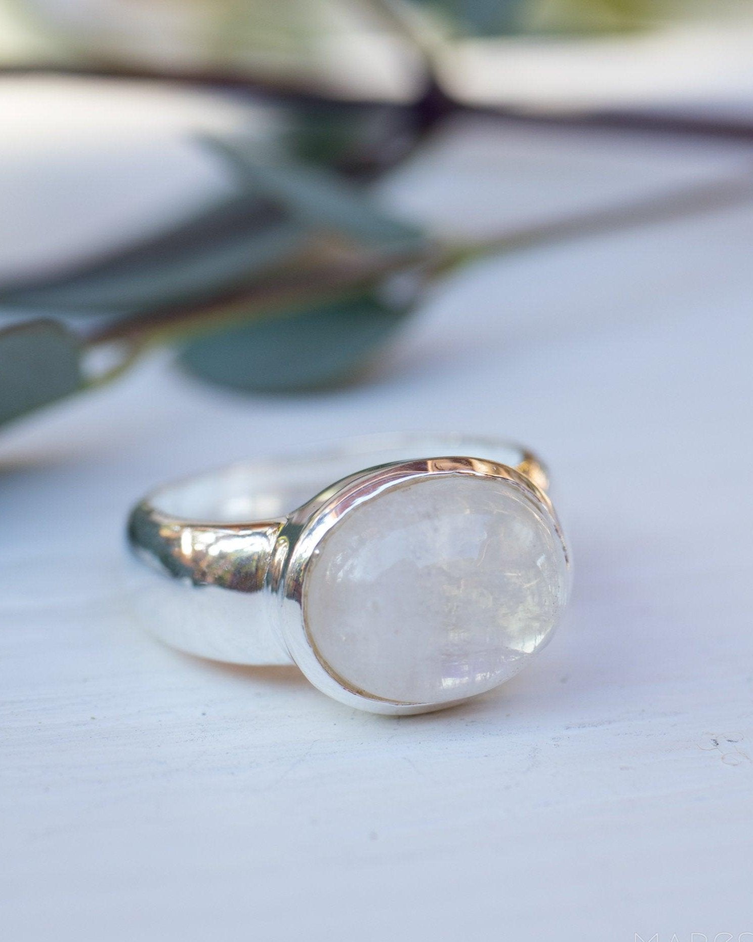 Moonstone Ring ~ Sterling Silver 925 ~MR156 - Maresia Jewelry